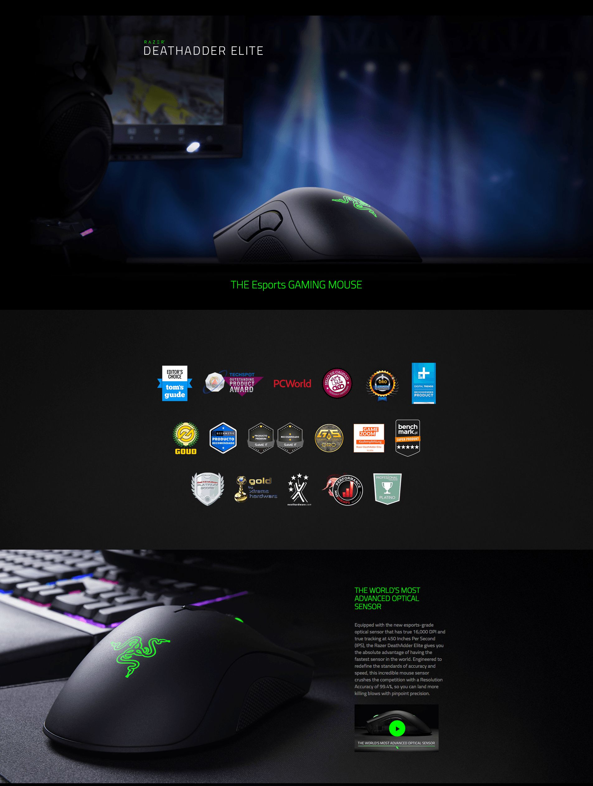 Razer DeathAdder Elite Gaming Mouse – F 1Tech Computers