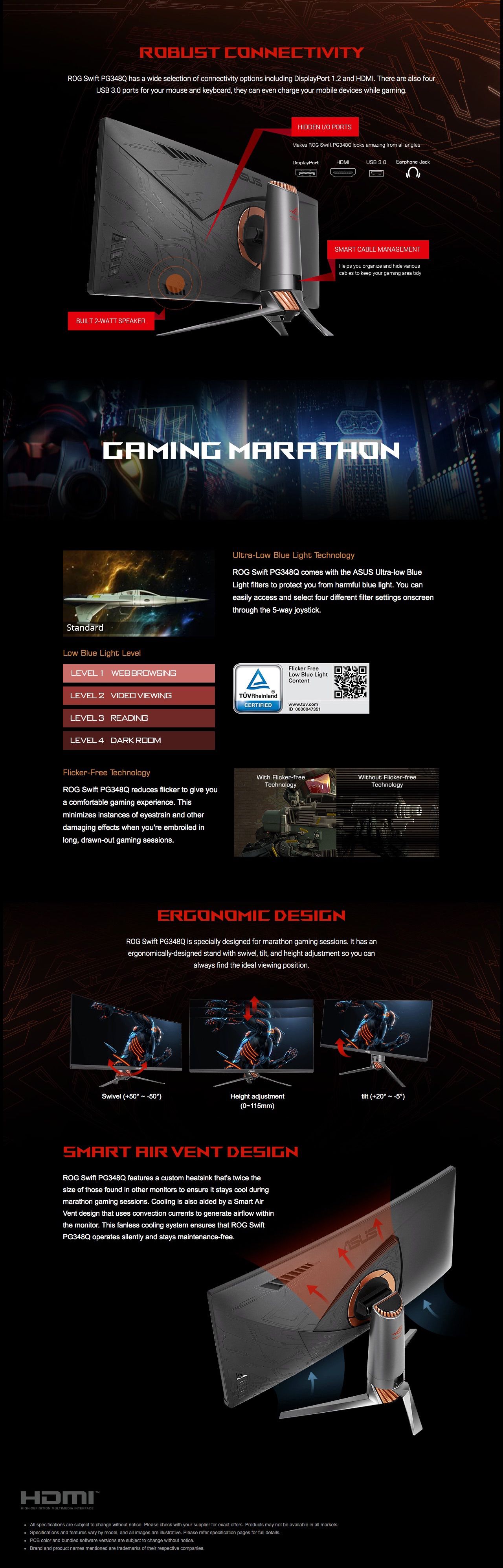 ASUS 34” ROG Swift Curved PG348Q Gaming Monitor – F 1Tech Computers
